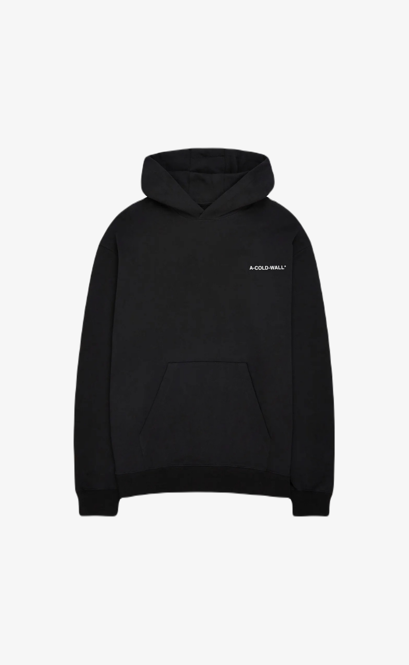 ESSENTIALS SMALL LOGO BLACK HOODIE