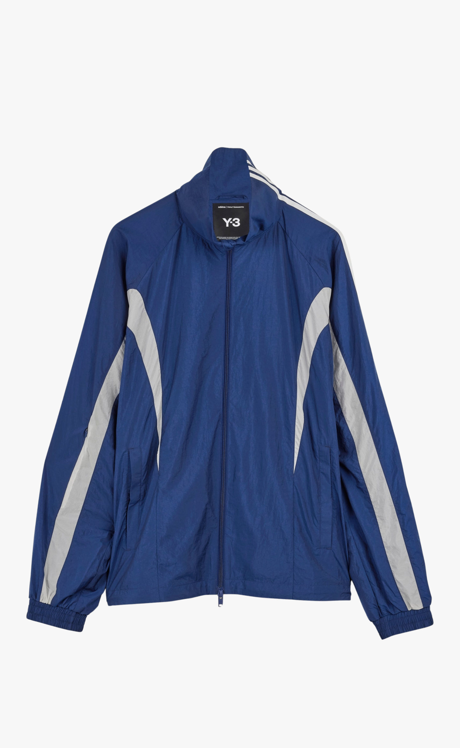 3-STRIPES NYLON SHELL BLUE JACKET