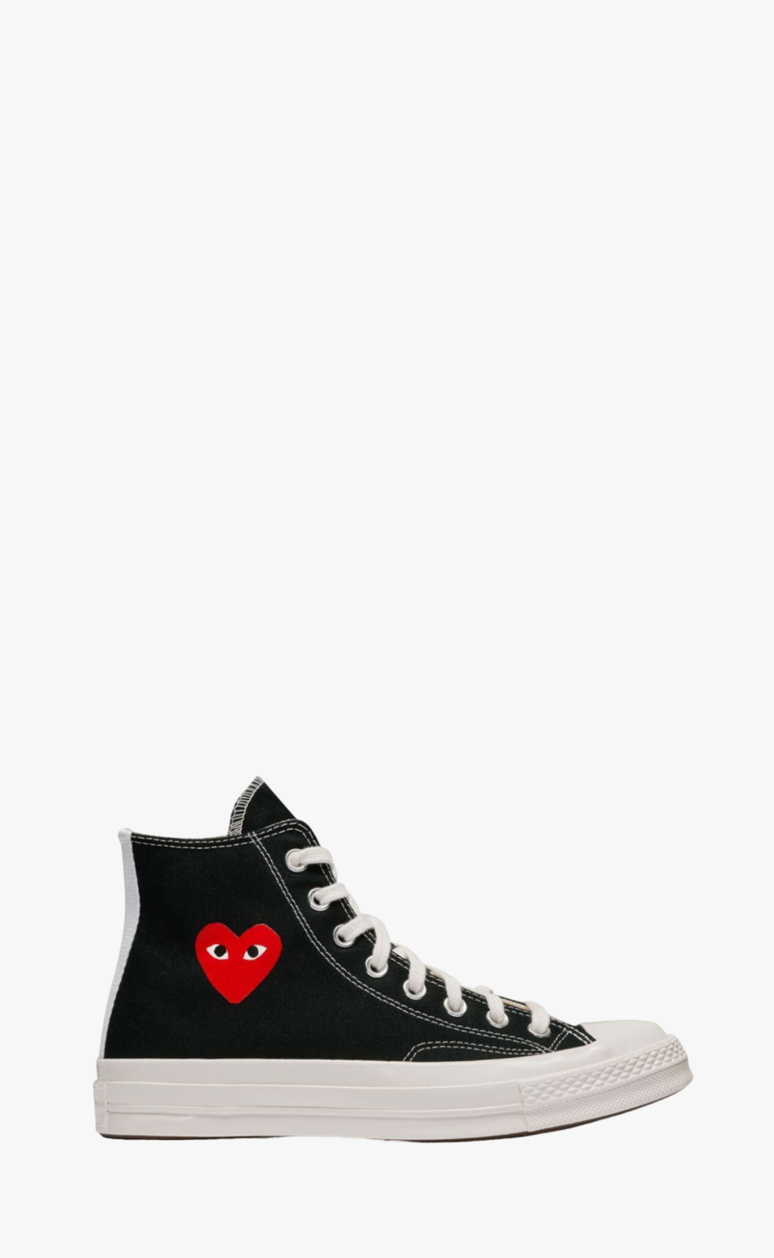 CONVERSE SMALL RED HEART HIGH TOP BLACK SNEAKER