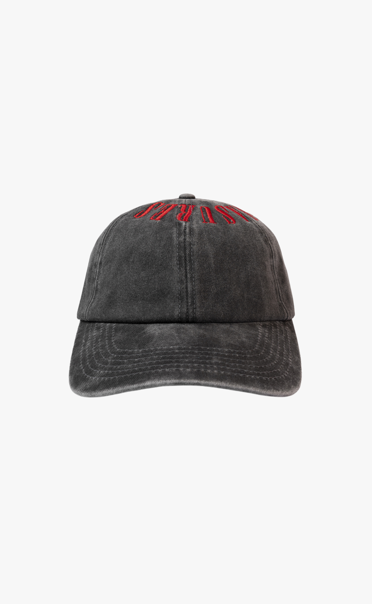 ONYX CROWN WASHED BLACK RED CAP