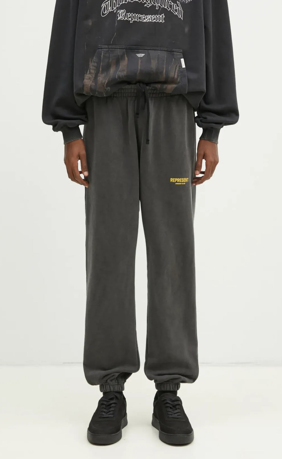 REPRESENT OWNERS CLUB GREY YELLOW SWEATPANTS